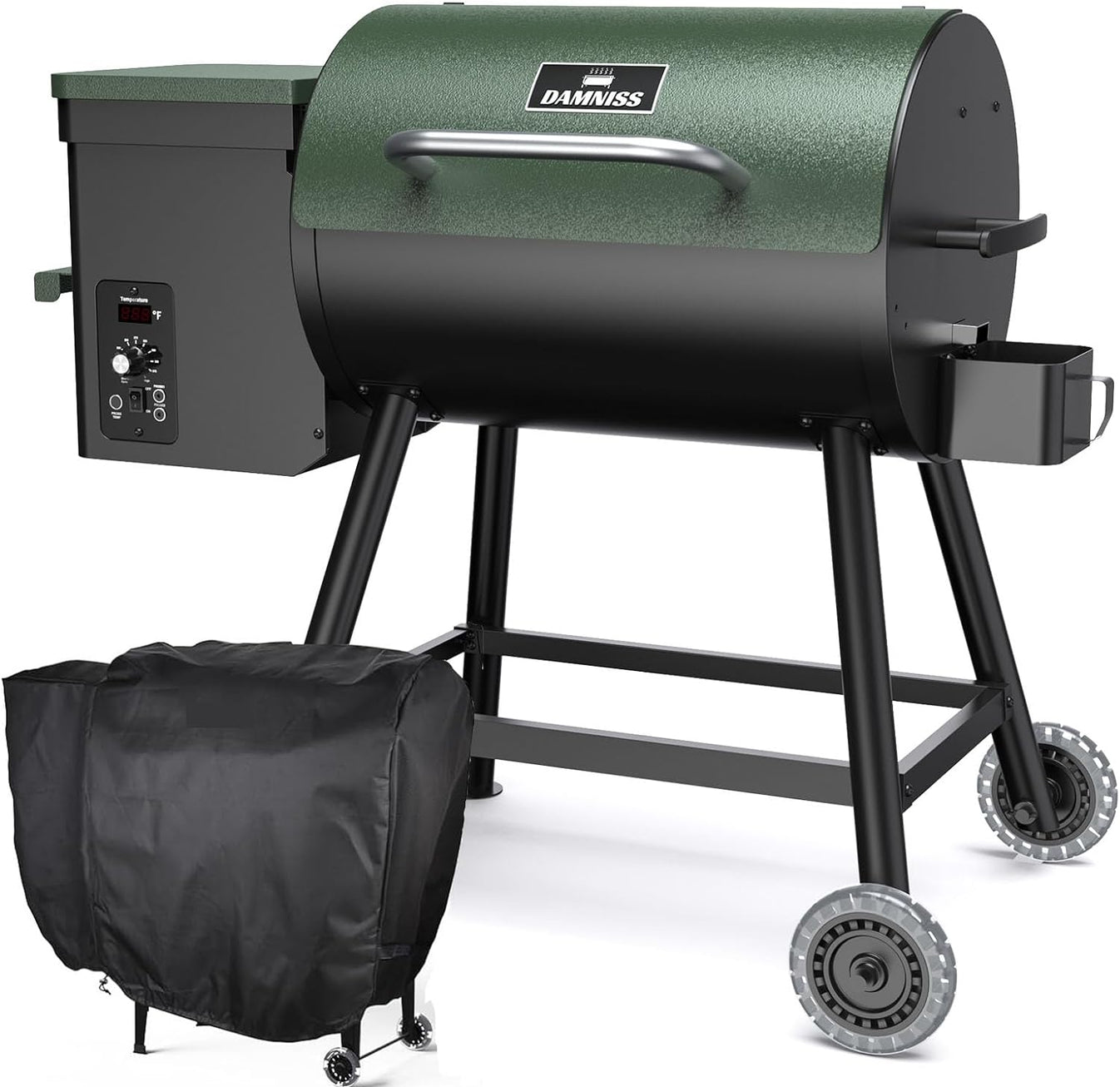 456 SQ.IN Wood Pellet Grill Smoker with Auto Temperature Control for O ...